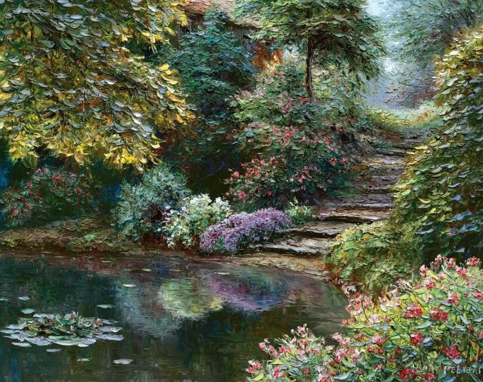 Henry Peeters Millerton Gardens painting | framed paintings for sale