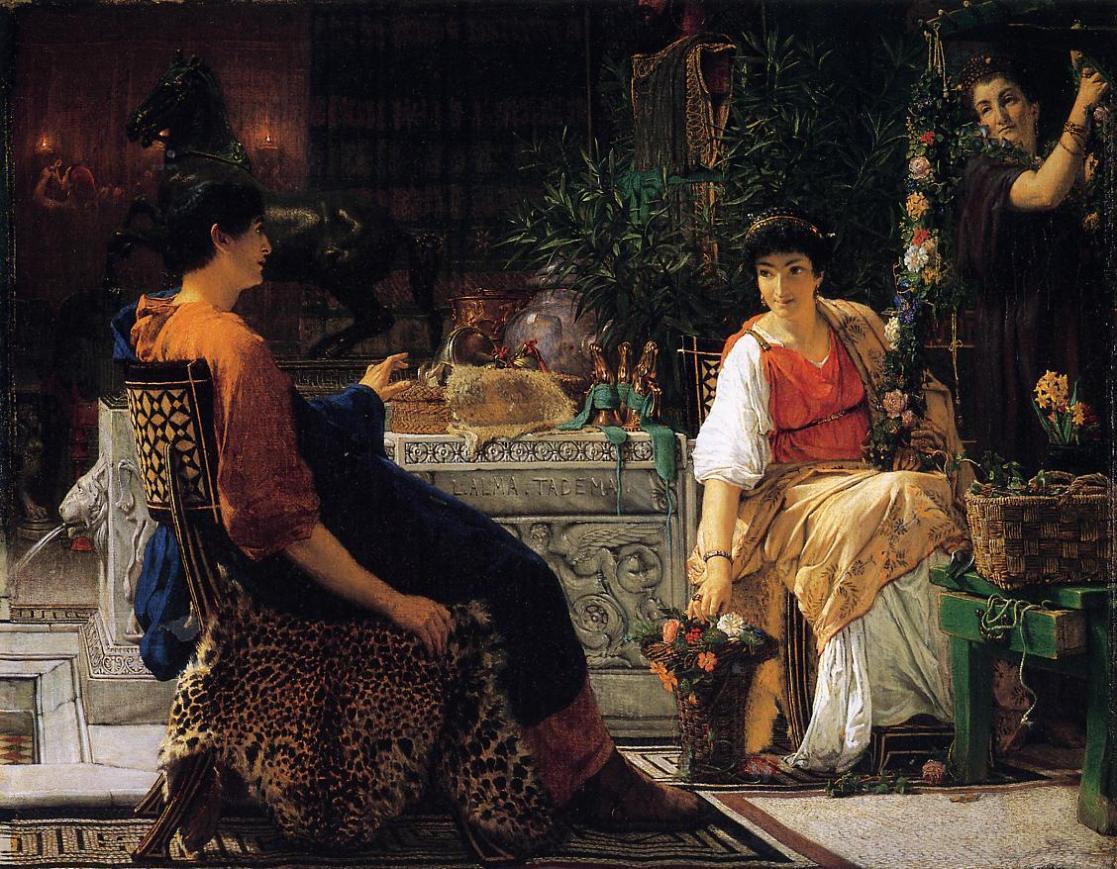 Sir Lawrence Alma-Tadema Exhausted Maenides after the Dance painting ...