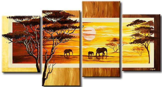 landscape AFRICAN SUNSET II painting | framed paintings for sale